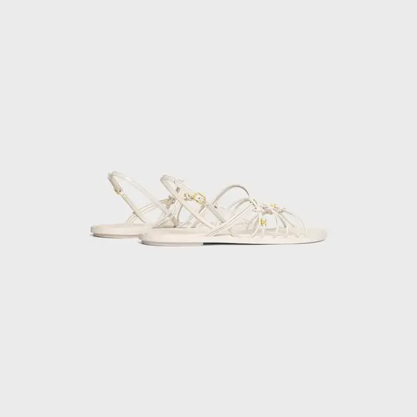 Celine Knots Triomphe Flat Sandal In Goatskin