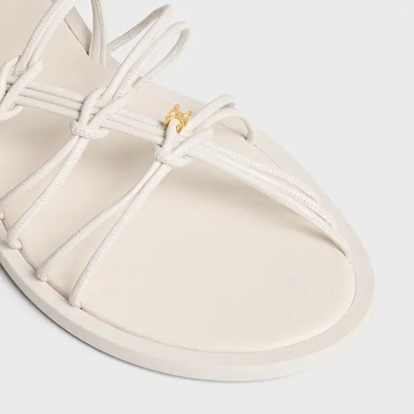 Celine Knots Triomphe Flat Sandal In Goatskin