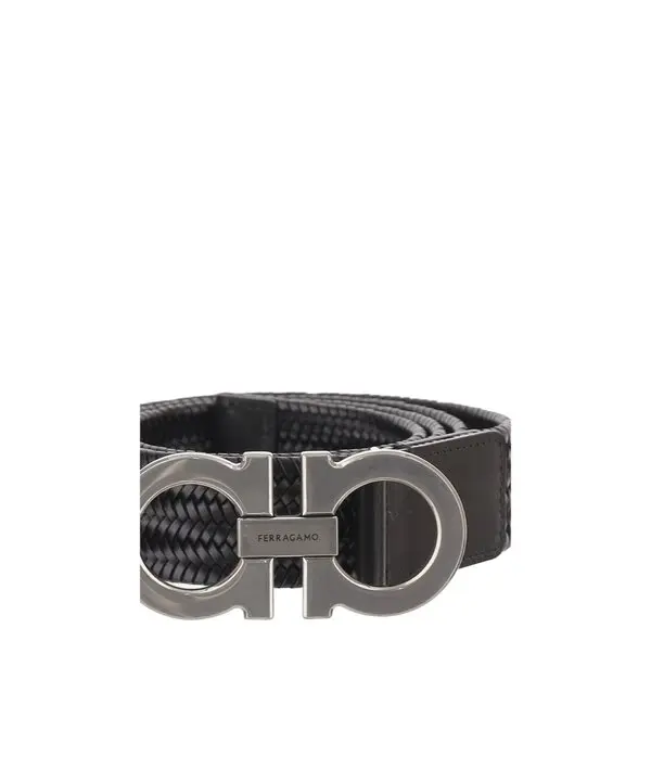 FERRAGAMO Gancini Braided Belt