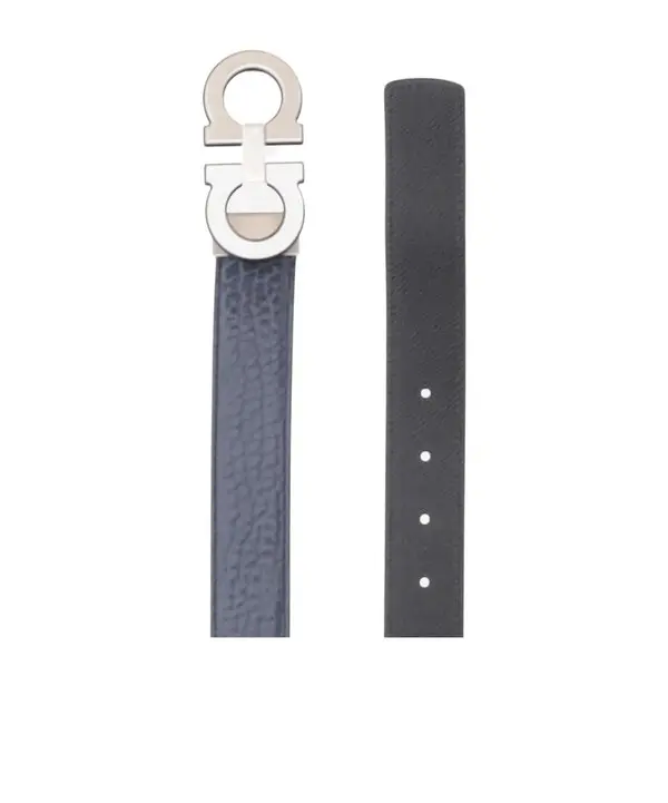 FERRAGAMO Reversible Gancini Leather Belt