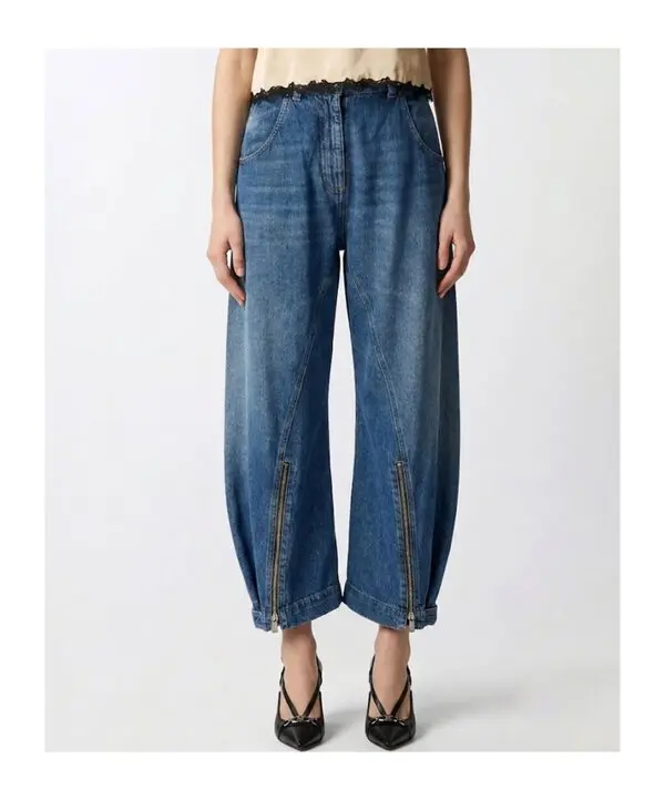 Pinko Sicuro Zip Wide-leg Jeans