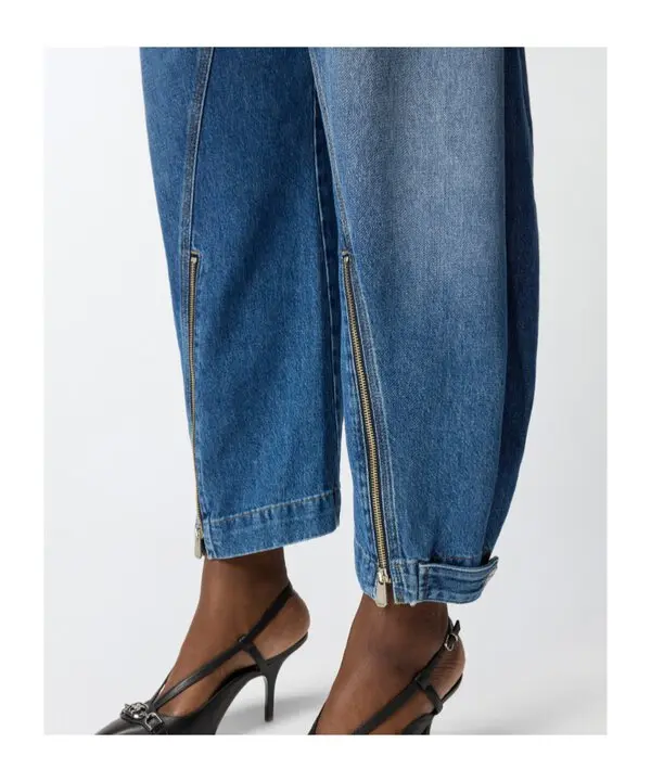 Pinko Sicuro Zip Wide-leg Jeans