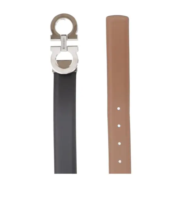 FERRAGAMO Reversible Gancini Leather Belt