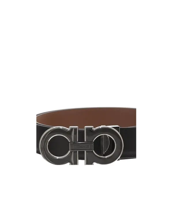 FERRAGAMO Reversible Gancini Leather Belt