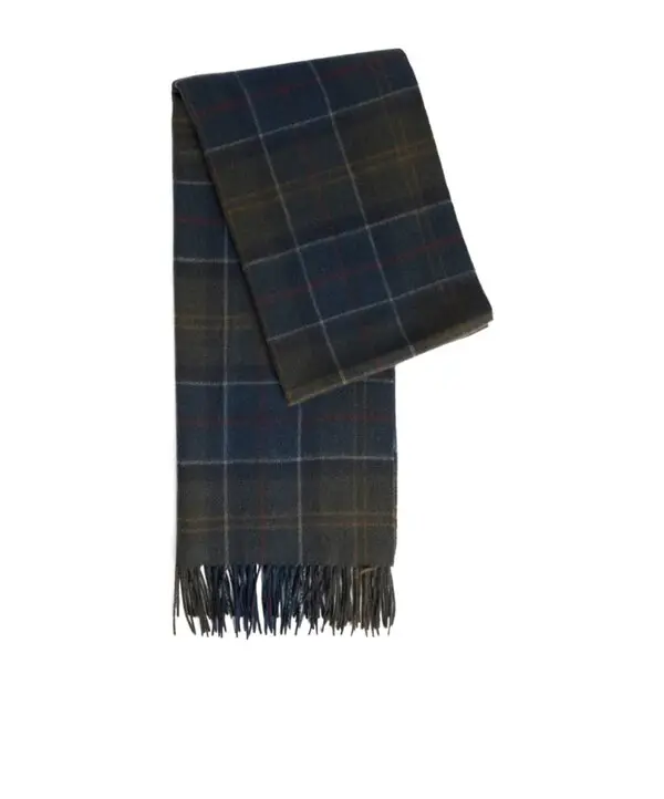 Barbour Plaid Wool Scarf