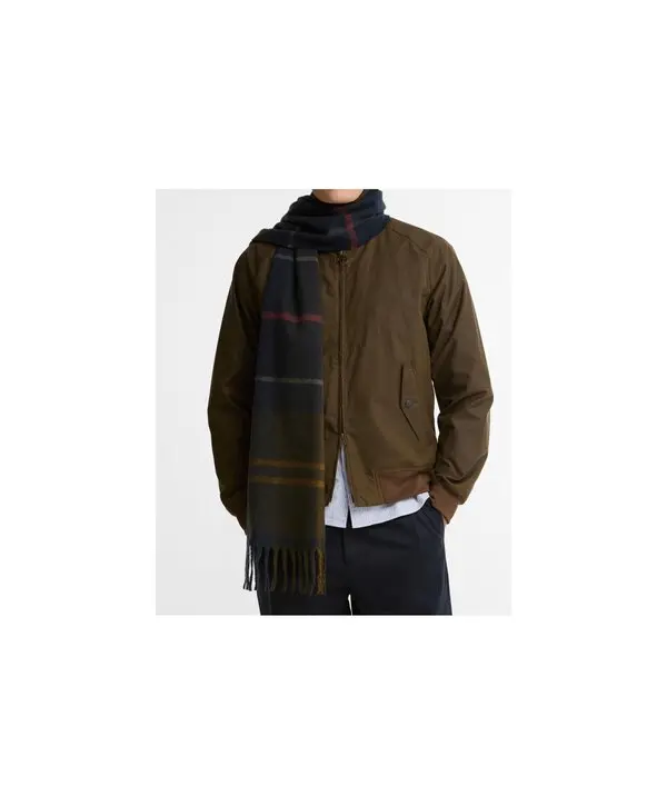 Barbour Plaid Wool Scarf
