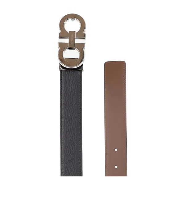 FERRAGAMO Reversible Gancini Logo Belt