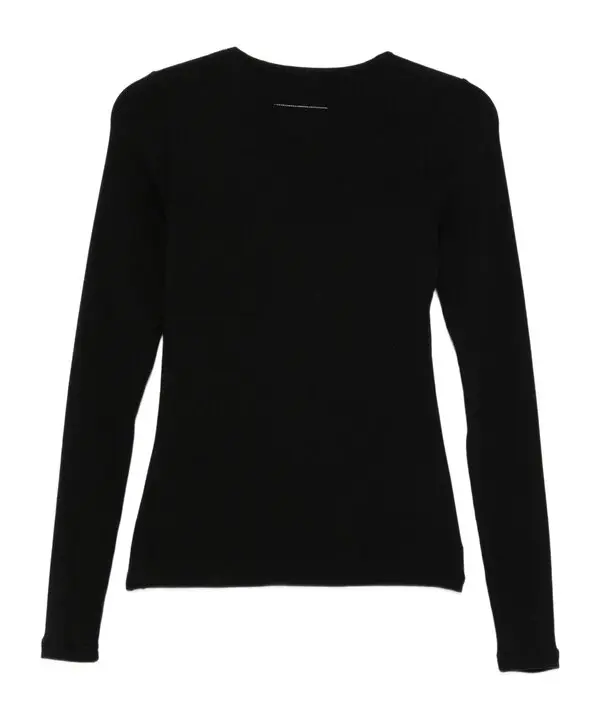 MAISON MARGIELA Ribbed-knit Long-sleeve Top