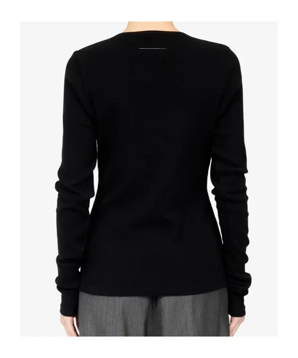 MAISON MARGIELA Ribbed-knit Long-sleeve Top