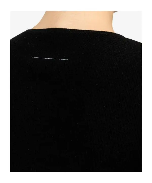 MAISON MARGIELA Ribbed-knit Long-sleeve Top