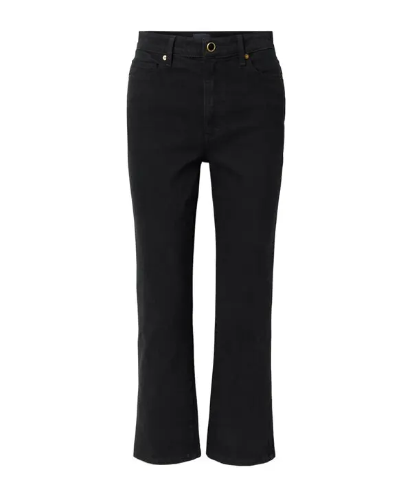 Khaite High-rise Straight-leg Jeans - Black
