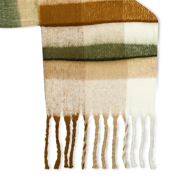 Barbour Color Block Plaid Scarf