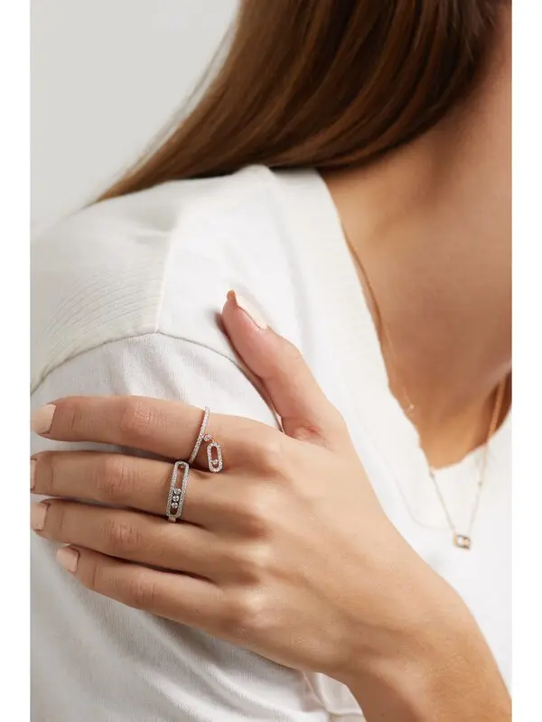 Messika 18-karat Rose Gold Diamond Ring