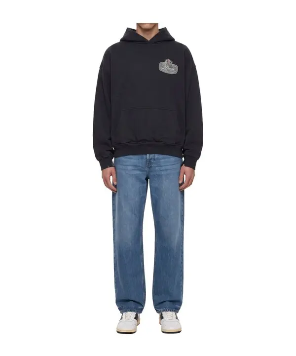 Rhude Logo Printed Long-sleeved Hoodie