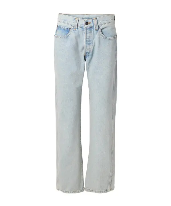 Khaite Mid-rise Straight-leg Jeans - Gray