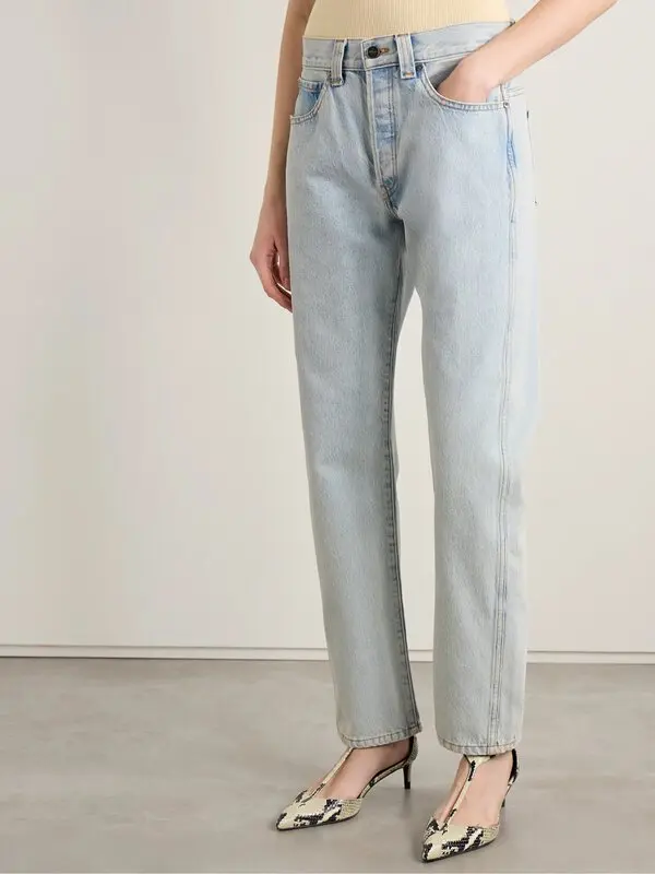 Khaite Mid-rise Straight-leg Jeans