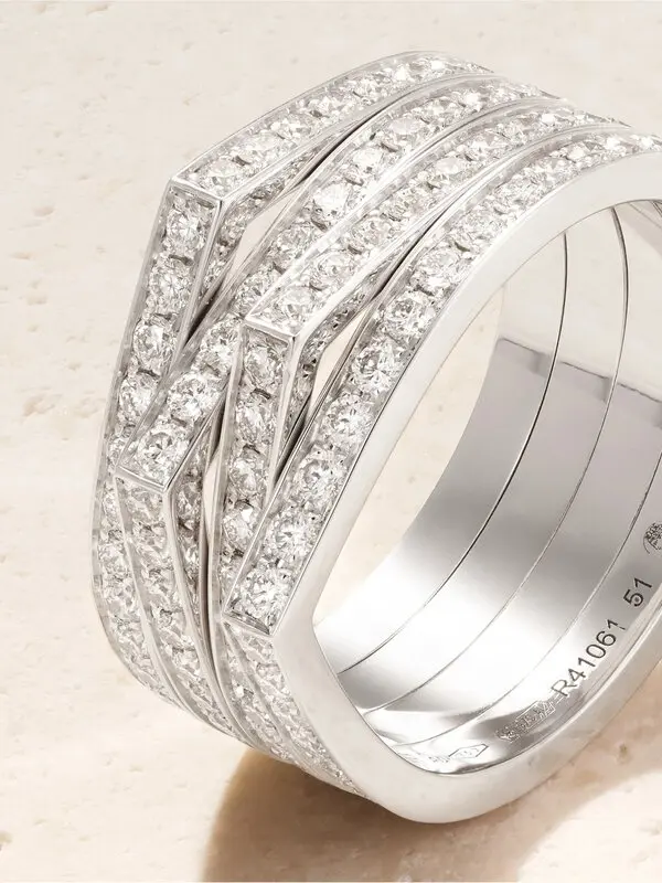 REPOSSI 18-karat White Gold Diamond Ring