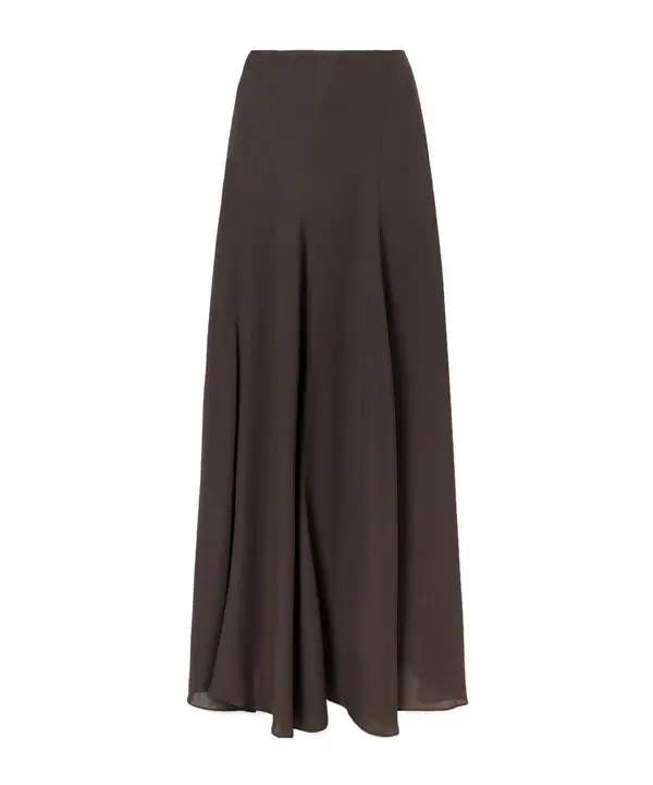 RUOHAN Pleated Silk-crepe Midi Skirt - Black
