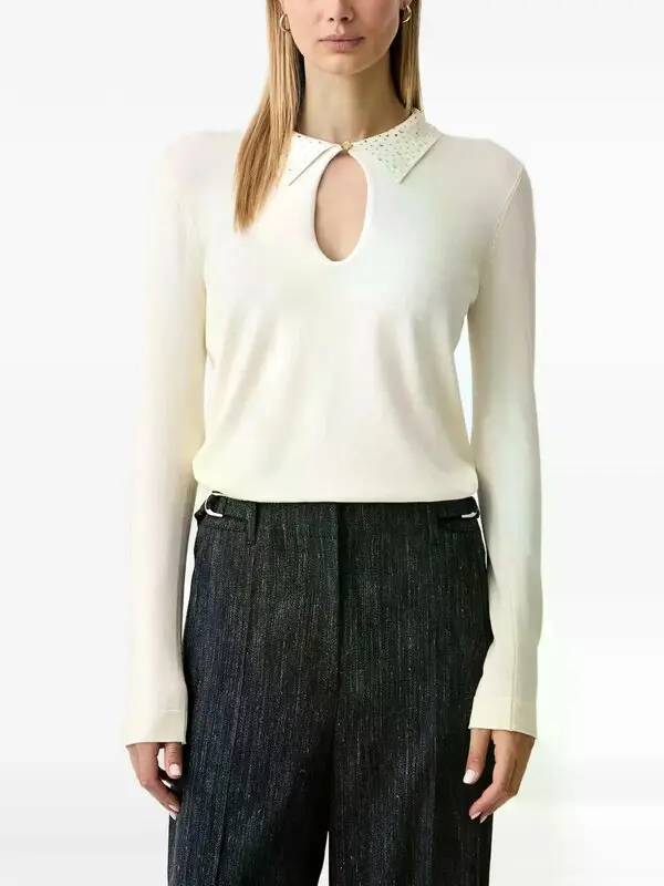 GAUDI Crystal-embellished Cut-out Sweater