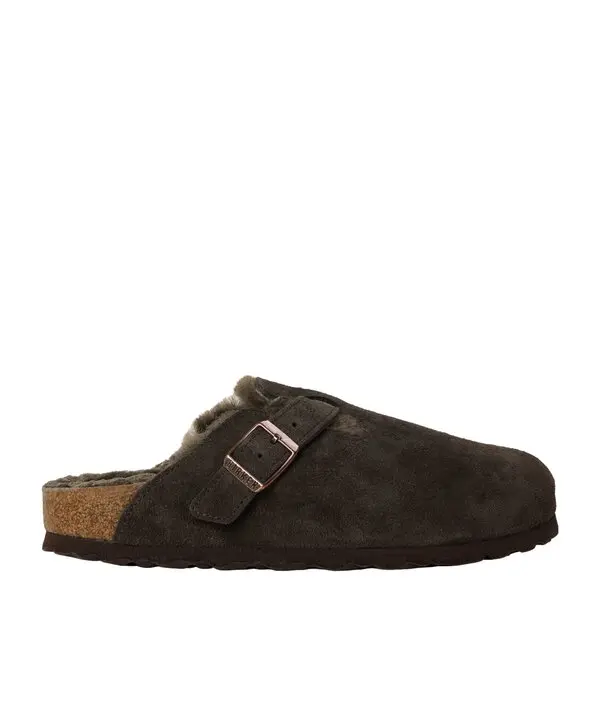 BIRKENSTOCK Velvet-lined Closed-toe Mules