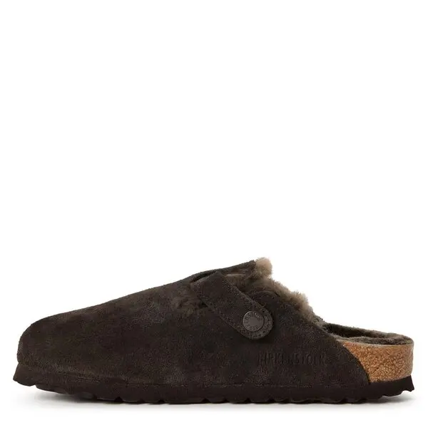 BIRKENSTOCK Velvet-lined Closed-toe Mules
