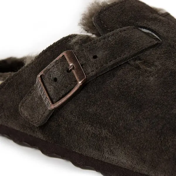 BIRKENSTOCK Velvet-lined Closed-toe Mules