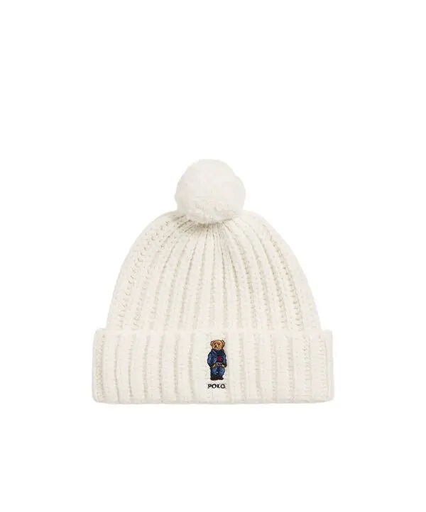 Polo Ralph Lauren Bear Rib Pom Pom Beanie