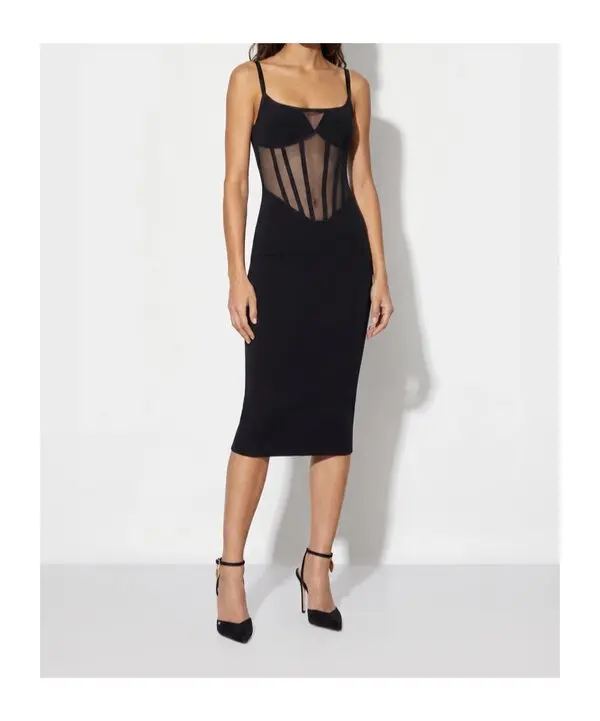 Elisabetta Franchi Knit Corset Dress