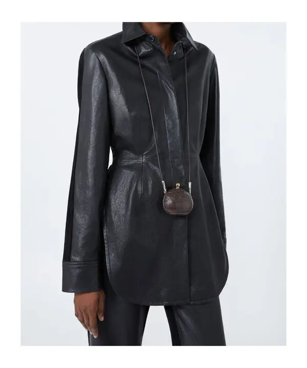Sportmax Long Leather Shirt