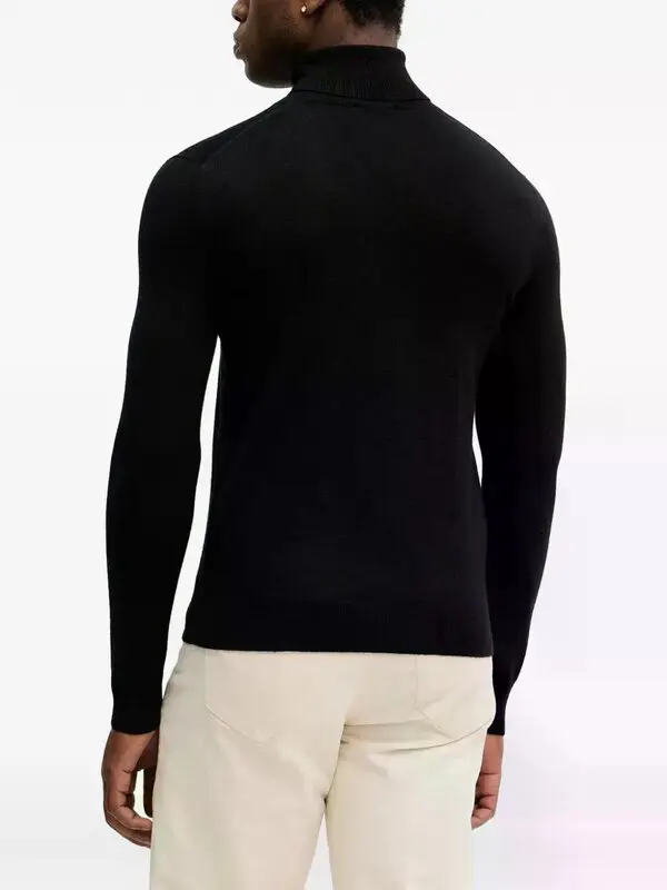 Sisley Roll-neck Sweater - Black