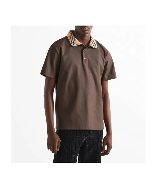 Burberry Plaid Collared Polo Shirt