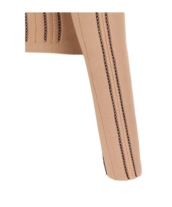 Elisabetta Franchi Crew-neck Zip-up Knit Top