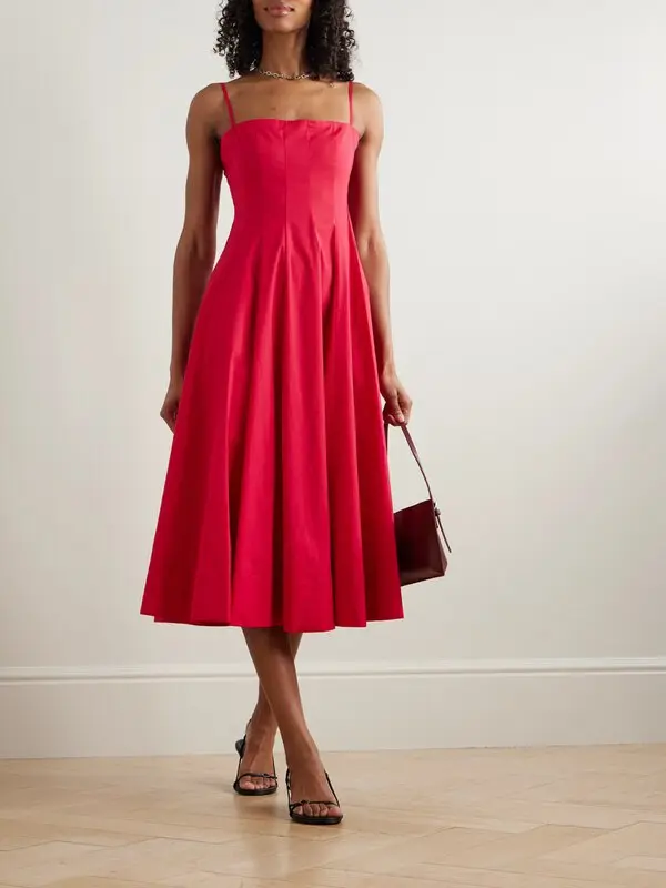 Staud Paneled Midi Dress
