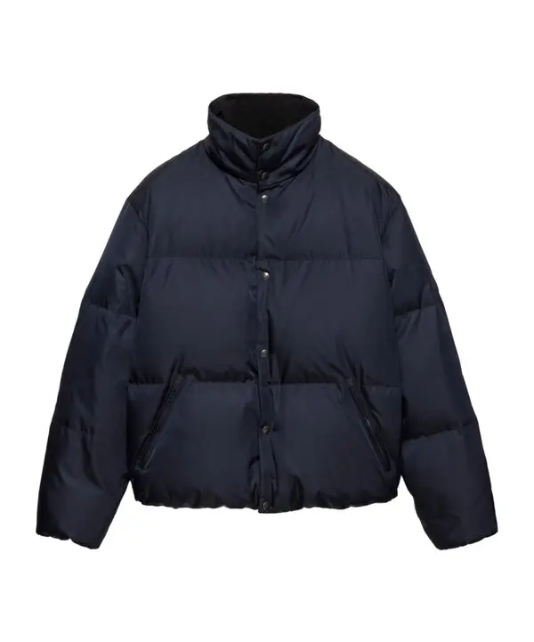 Prada Medium-weight Re-nylon Down Jacket - Blue
