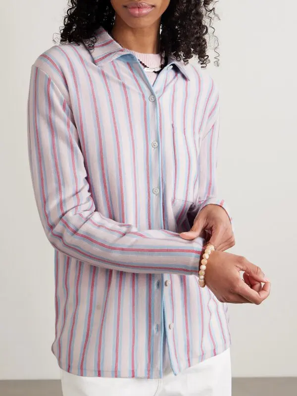 Guest In Residence Striped Long-sleeve Shirt