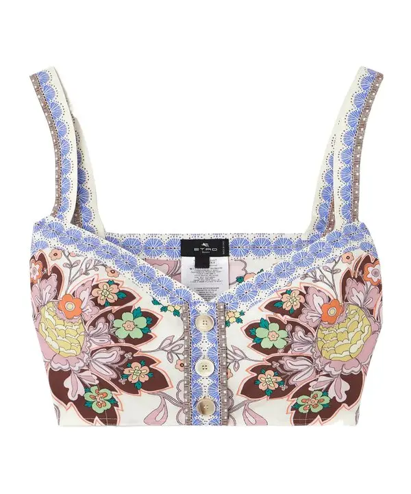 Etro Fresh Floral Crop Top
