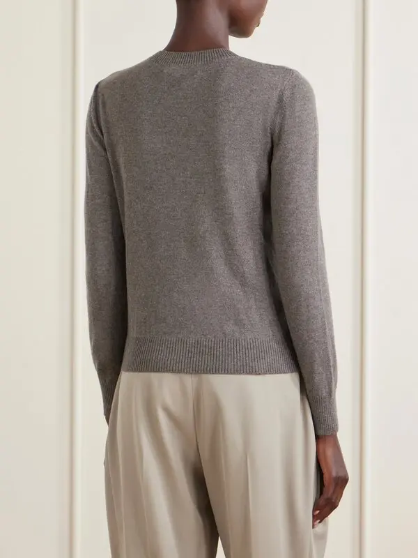 Oscar De La Renta Scarf-detailed Cashmere Sweater