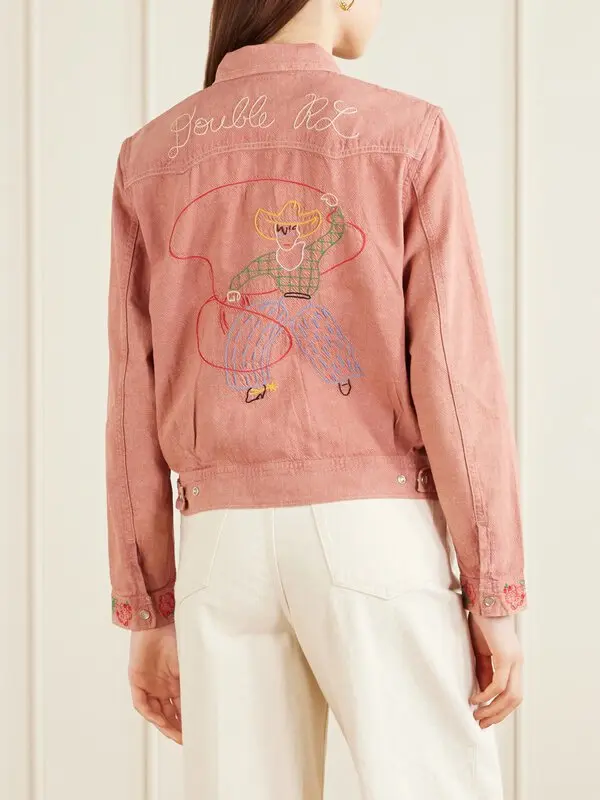 Ralph Lauren Billie Embroidered Cotton-linen Blended Coat