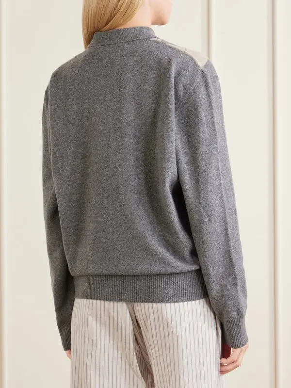 RÓHE Argyle Cashmere, Wool And Silk-blend Polo Sweater