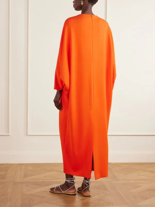 Oscar De La Renta Draped Crepe Gown