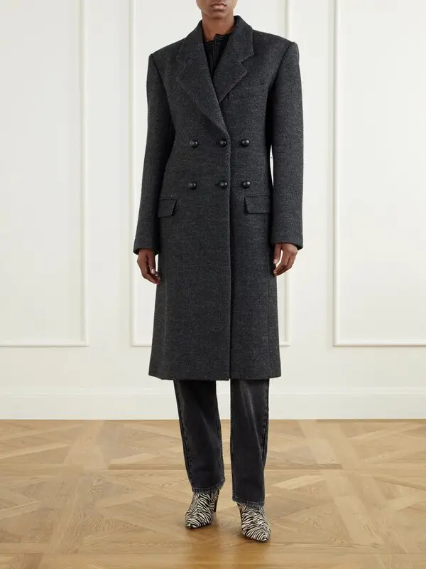 Isabel Marant Étoile Double-breasted Wool And Cotton-blend Coat