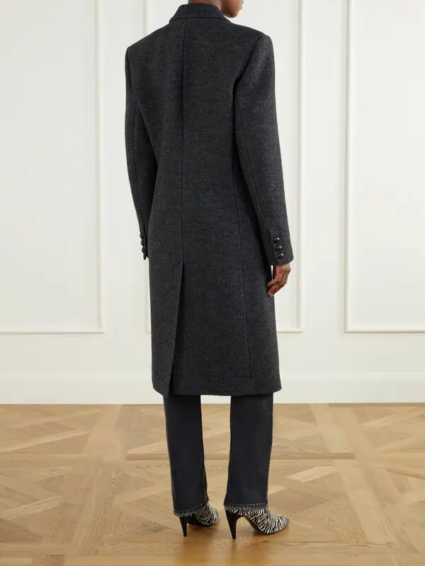 Isabel Marant Étoile Double-breasted Wool And Cotton-blend Coat