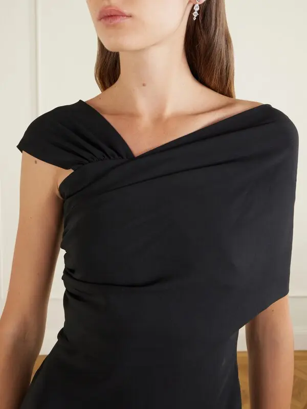 Oscar De La Renta Draped Asymmetrical Dress