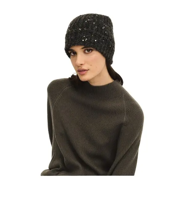 PANICALE Sequined Ribbed Hat - Tower