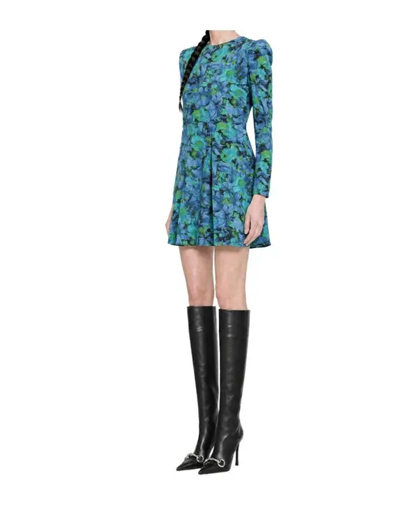 Gucci Long-sleeved Printed Dress