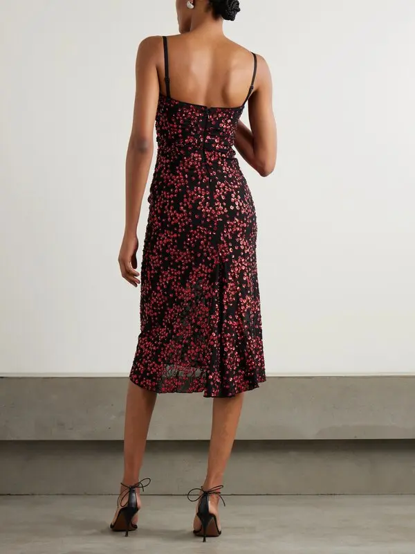 Staud Sequin Flower Dress