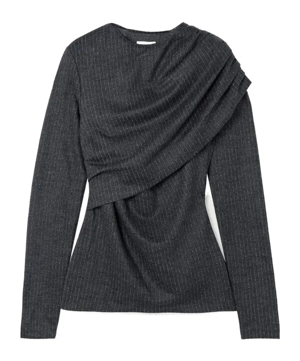 Isabel Marant Étoile Draped Wool And Cotton-blend Jersey Top