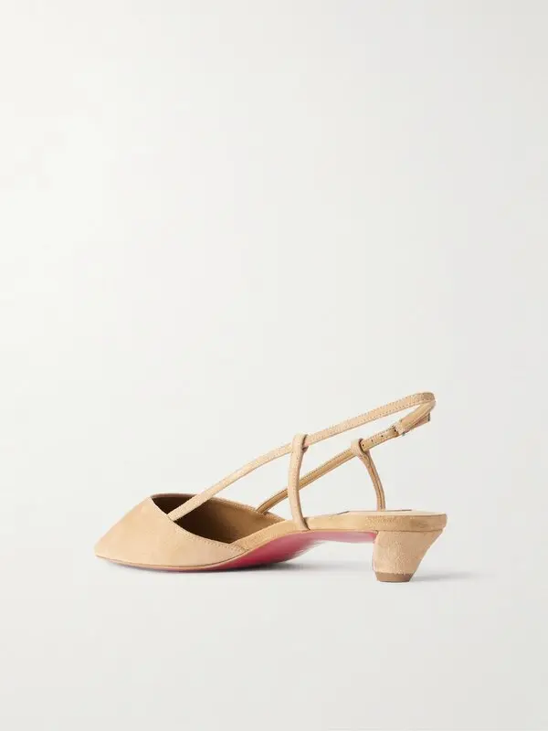 CHRISTIAN LOUBOUTIN Suede Slingback Pumps