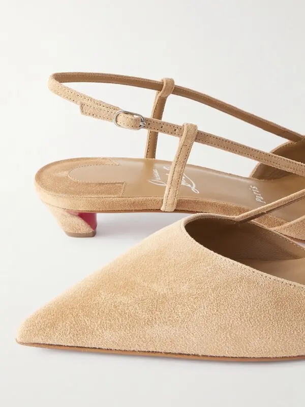 CHRISTIAN LOUBOUTIN Suede Slingback Pumps