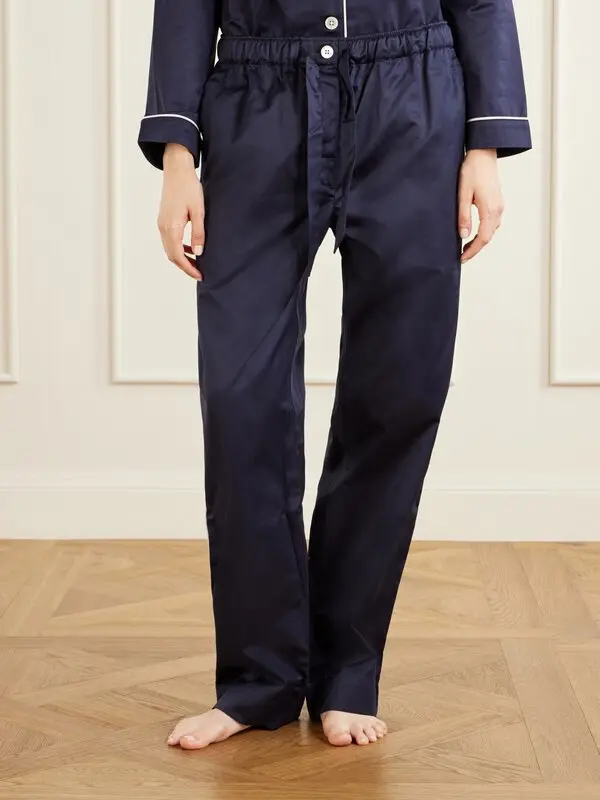 TEKLA Sateen Organic Cotton Pajama Pants